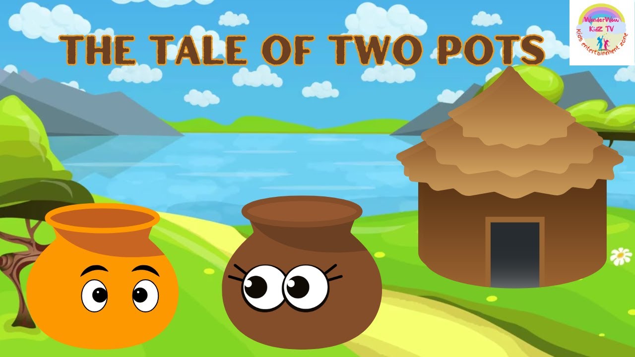 The tale of two pots|English story|2 minute story|Learn english|Kids ...