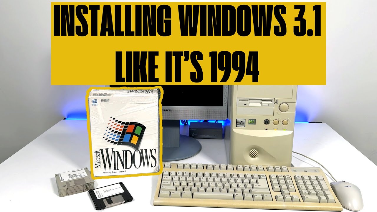 Installing Windows 3.1 like it's 1994 - YouTube