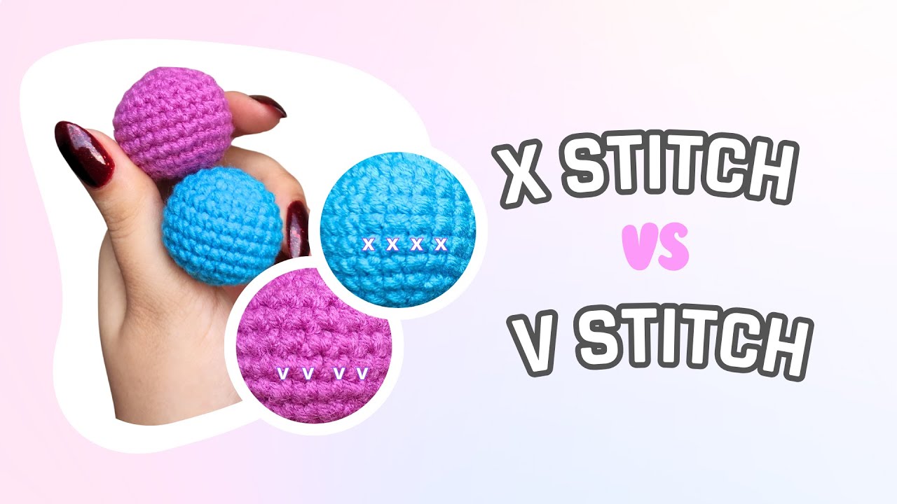 Single Crochet "X" vs Single Crochet "V" - YouTube