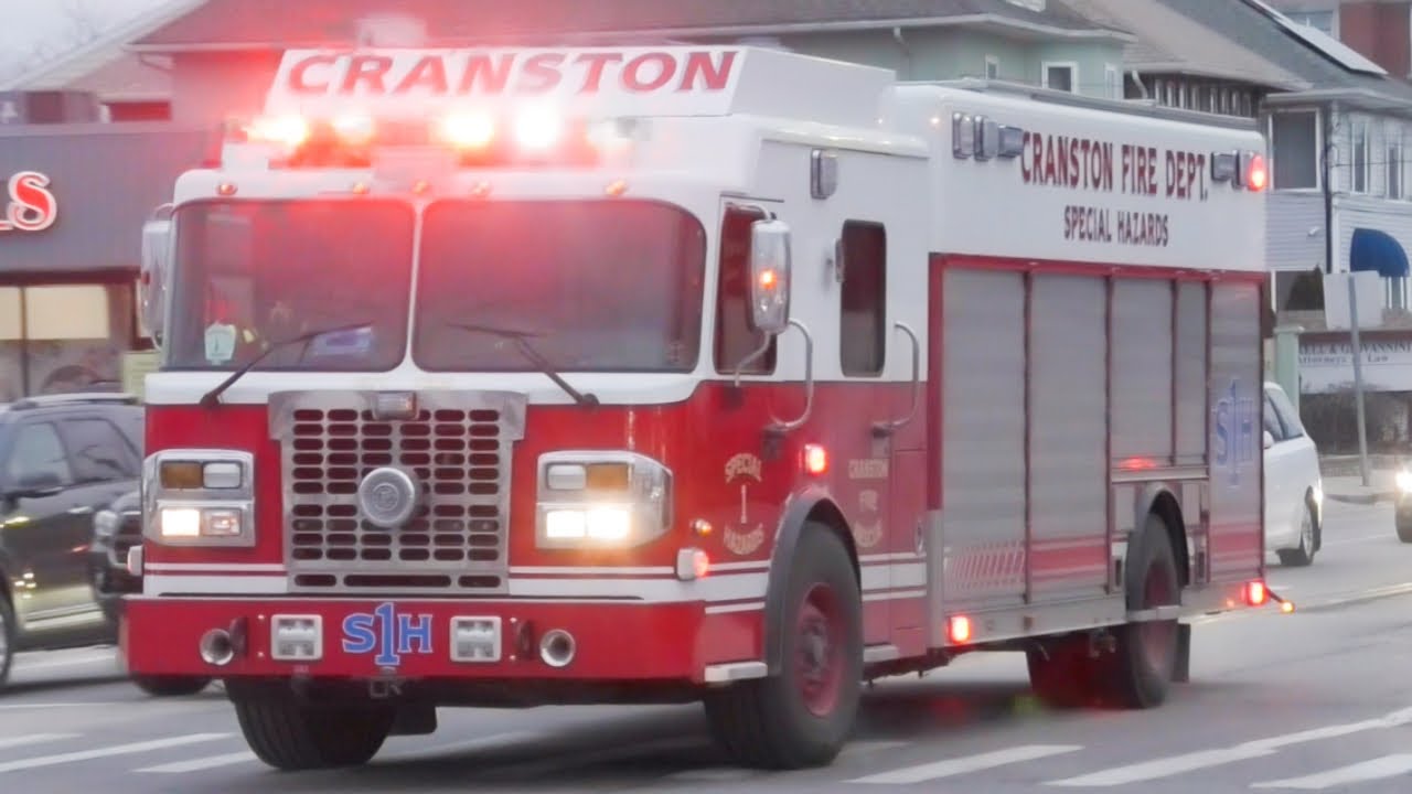 Cranston, RI Fire Department Special Hazards 1 Responding - YouTube