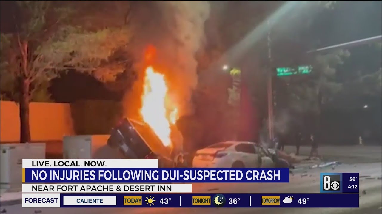 Impairment suspected for both drivers involved in fiery Las Vegas crash ...