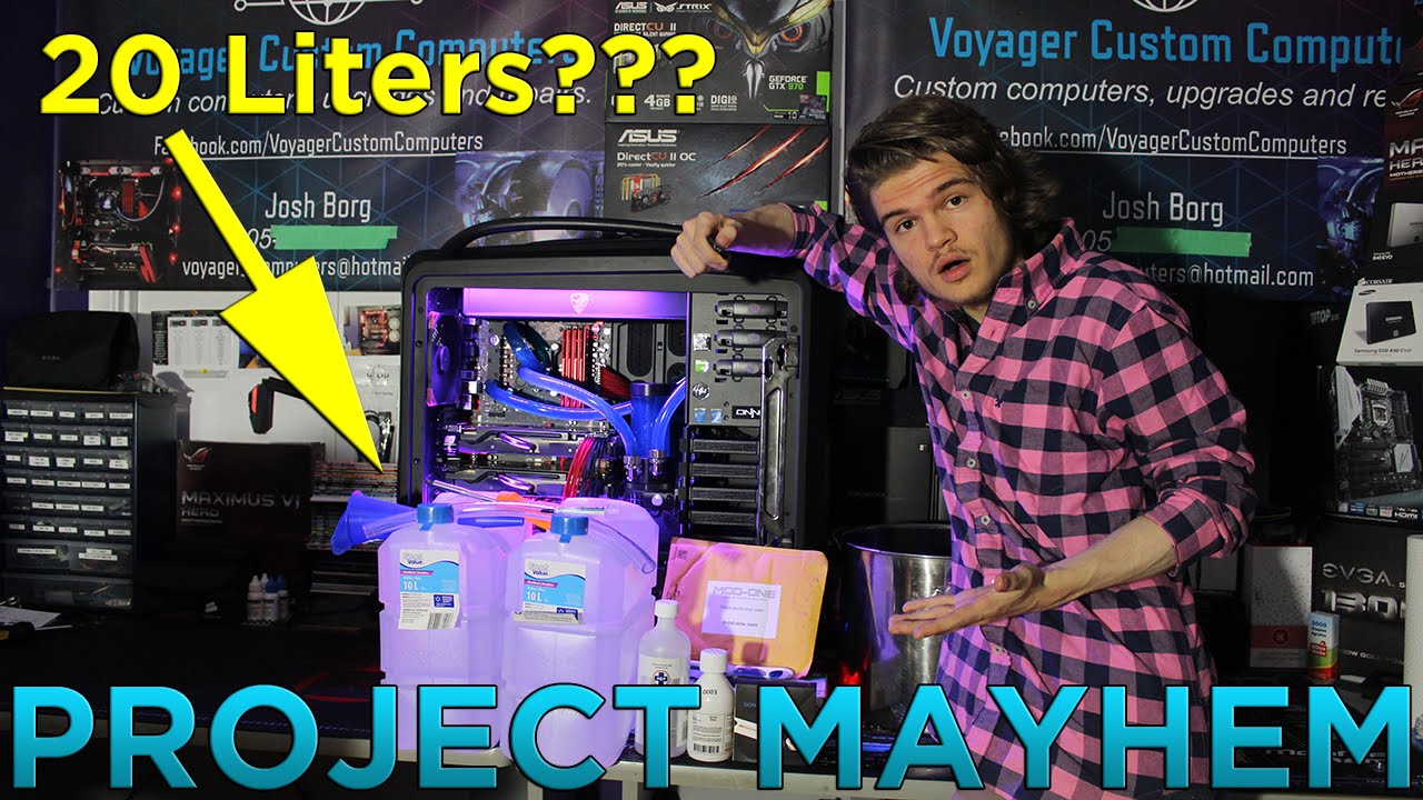 Project Mayhem: Filling My Custom Liquid Cooled PC. - YouTube