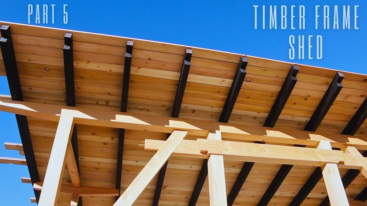 Building a Timber Frame Shed Part 5 - Cedar Soffit - YouTube