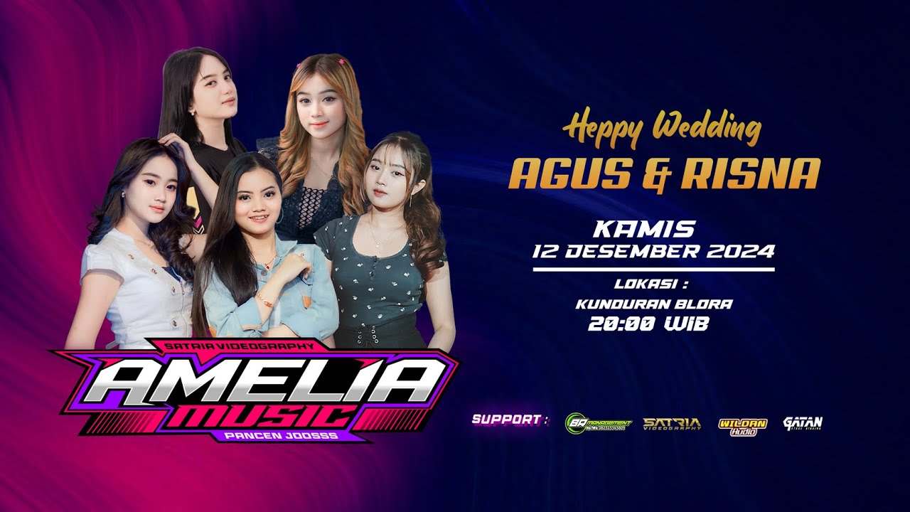 LIVE STREAMING AMELIA MUSIC PANCEN JOOSSS - WEDDING PARTY " AGUS ...