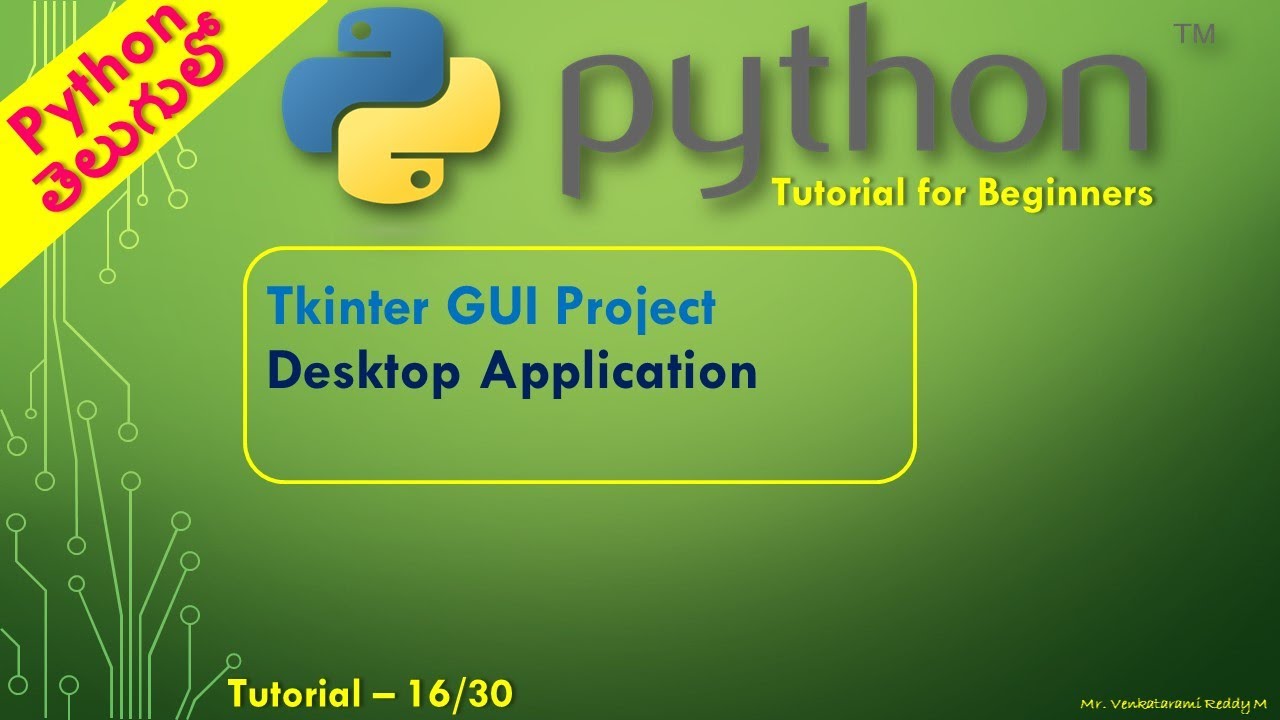 Python Tutorial 1630 Tkinter Project Online Test Part 1 Youtube 4898