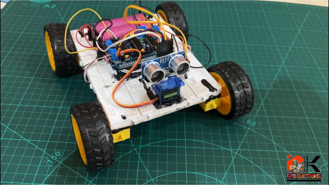 Arduino Obstacle Avoiding Car Robot Car Arduino Dk Robotics 2953