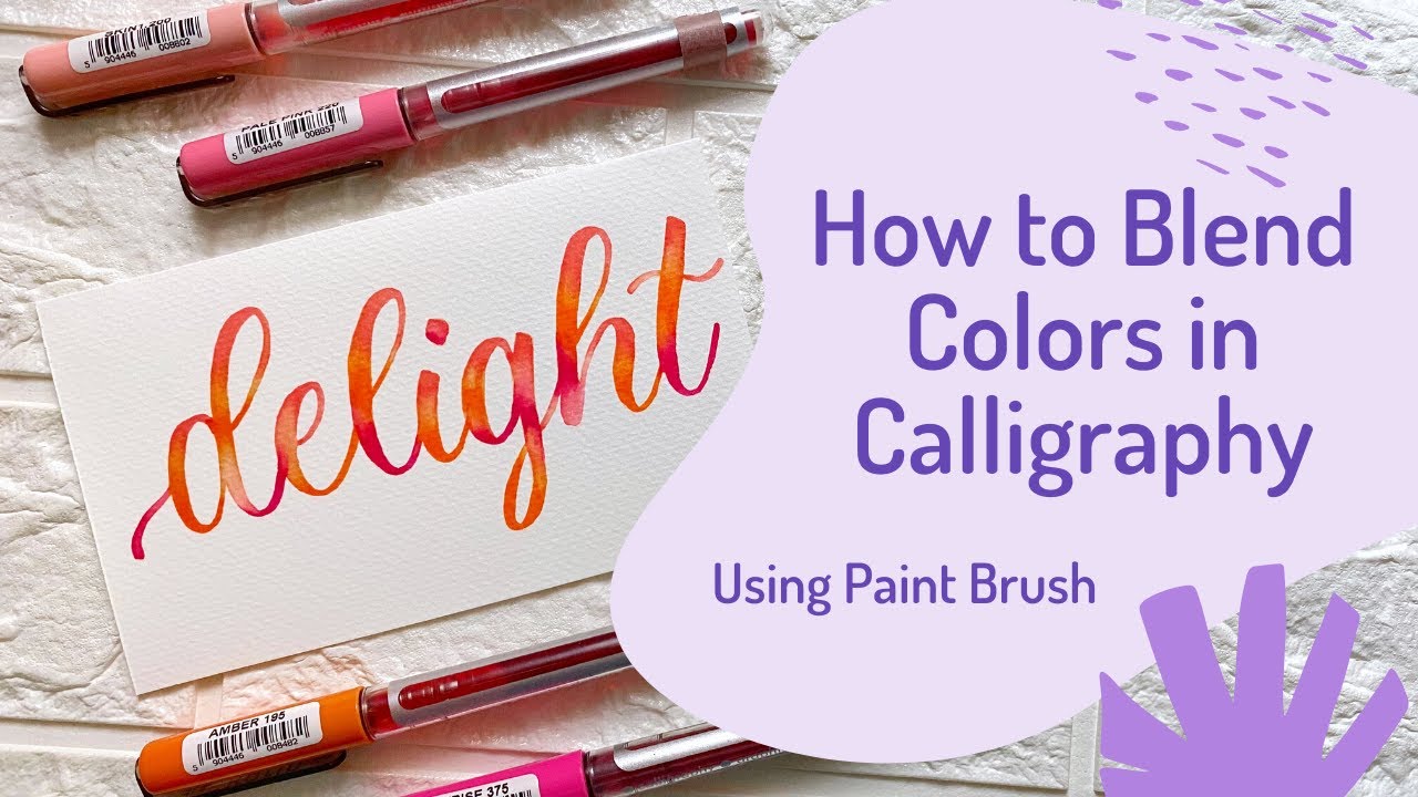 How to Blend Colors in Calligraphy | Blending with Brush Pens - YouTube