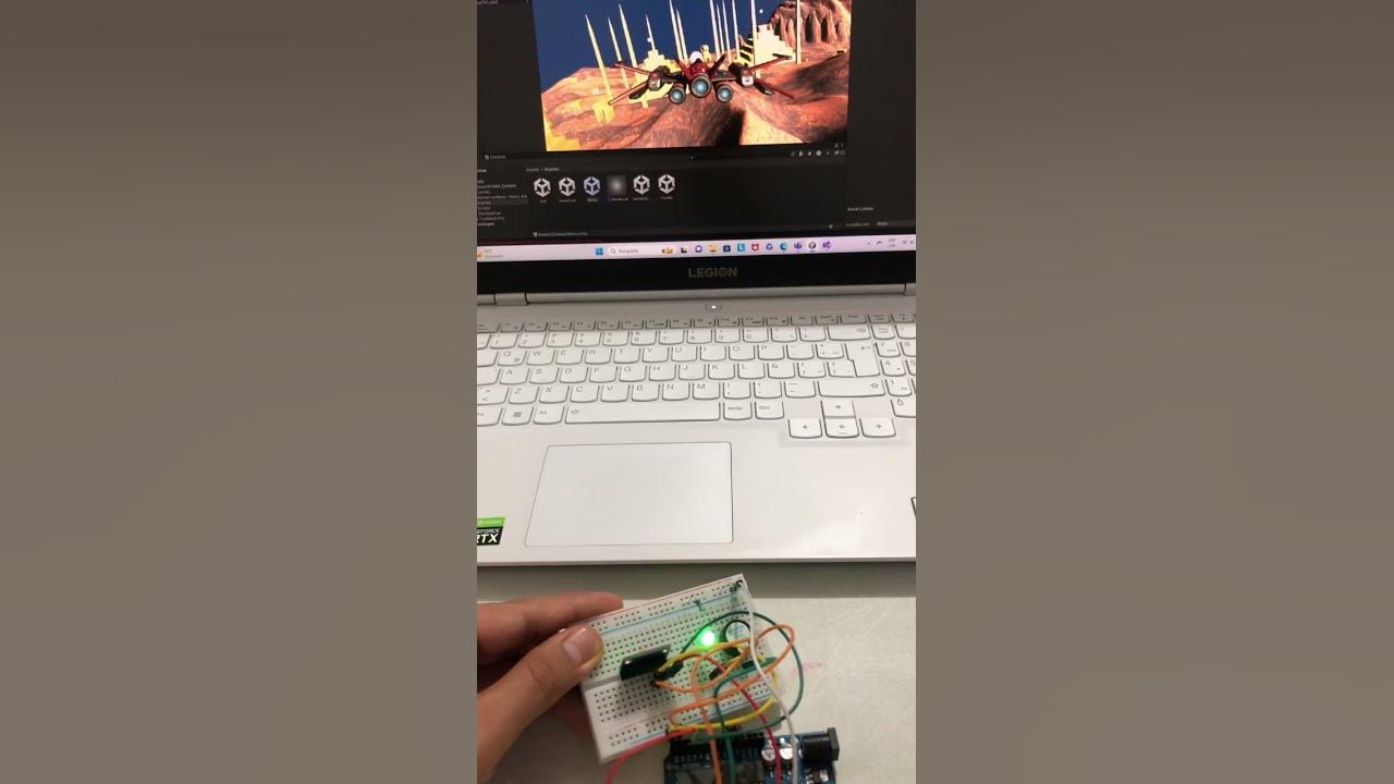 Diseño de hápticos - Comunicación serial con Arduino UNO y Unity (MPU6050 y Led) - YouTube