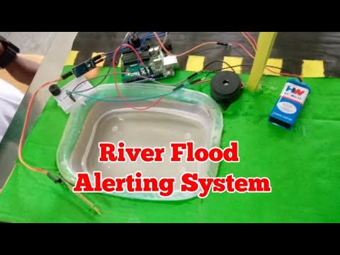 River Flood Alerting system|| Working model project||#raki - YouTube
