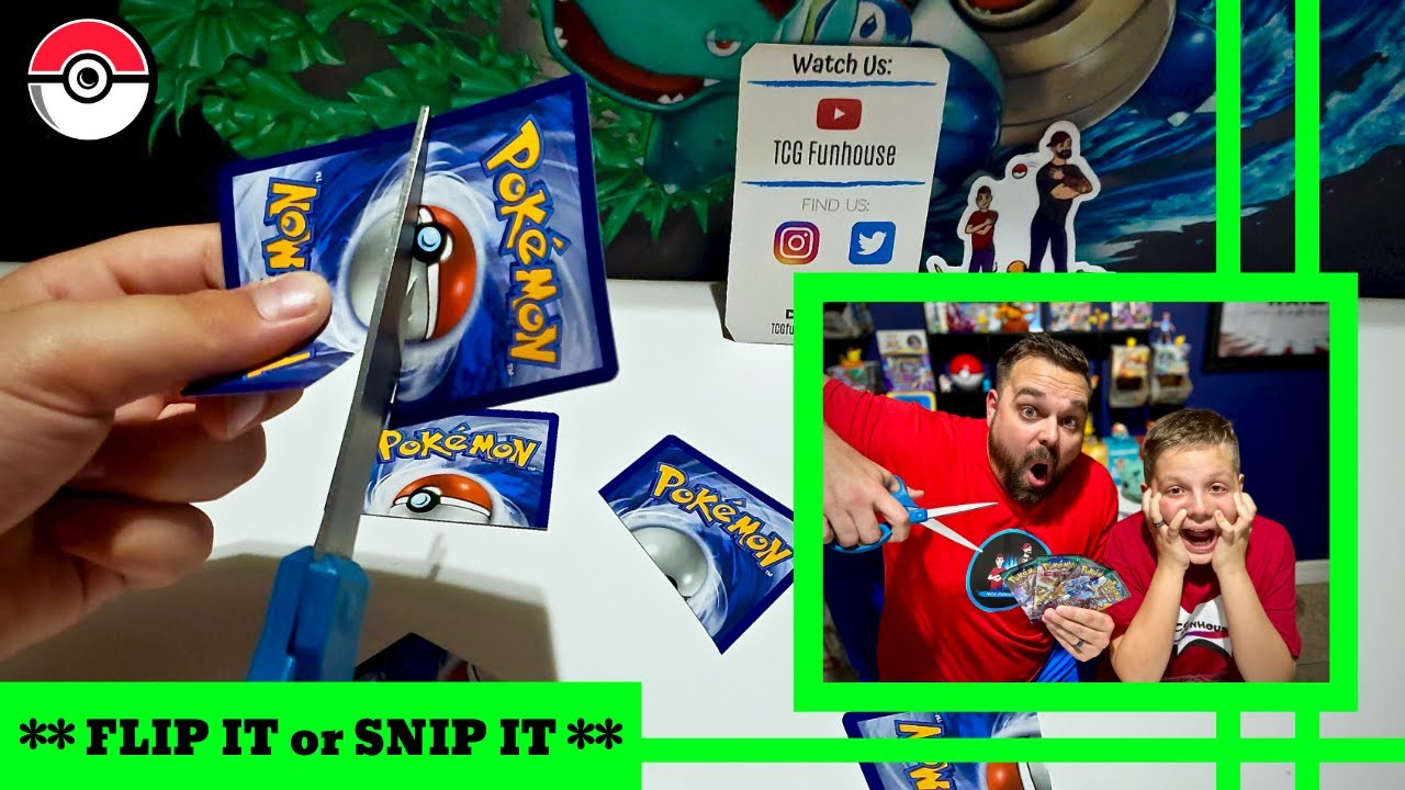 FLIP IT or SNIP IT Pokemon Card Challenge | Ultra Rares ?!?!?!?! - YouTube
