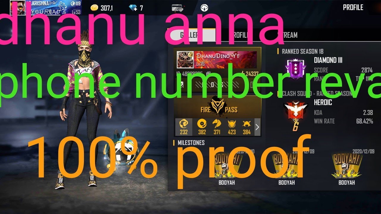 telugu gaming FF dhanu anna phone number revel calls available must ...