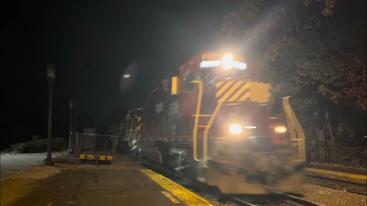 Awesome Nighttime Railfanning at West Medford featuring the MBTA Laser extra! (10/23/2024) - YouTube