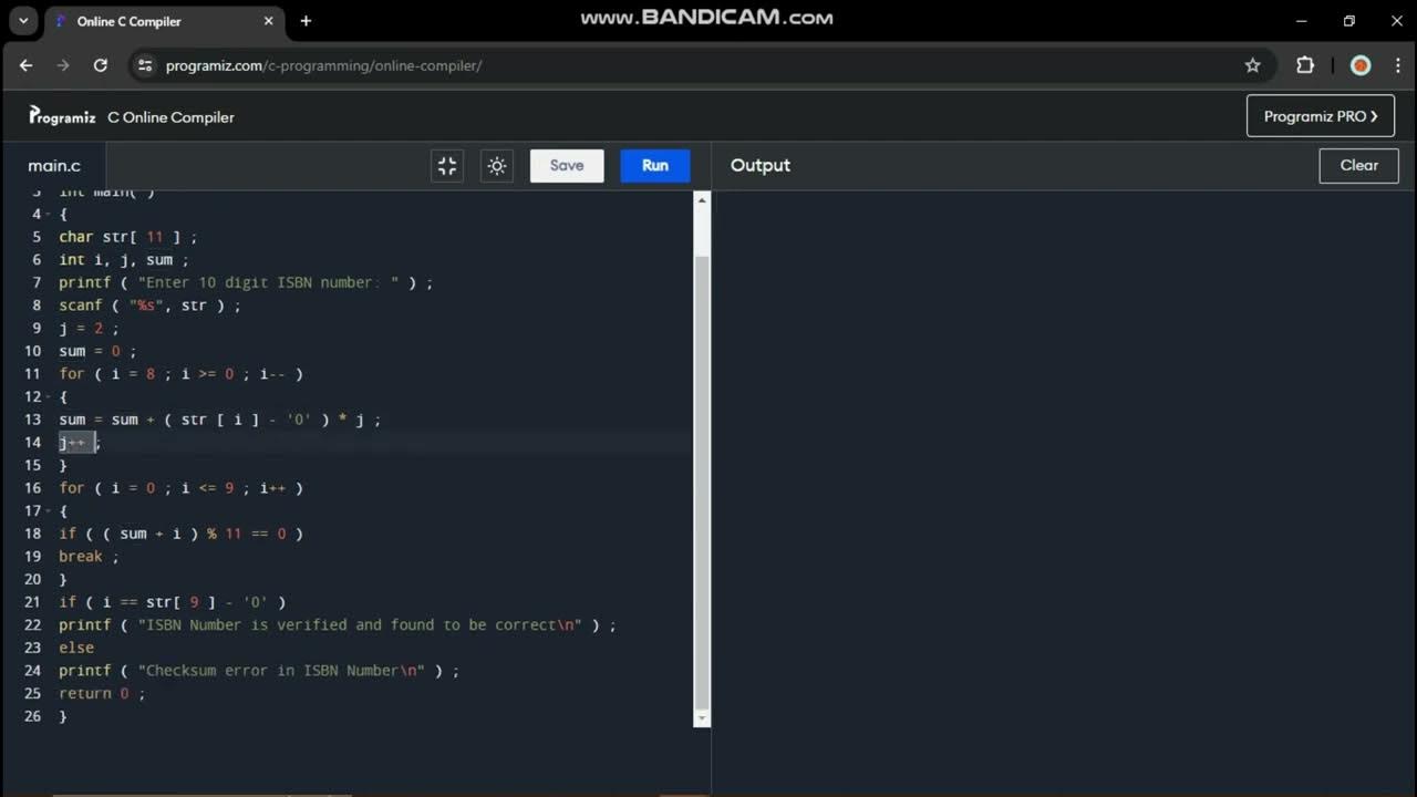 To find if the given 10-digit number is ISBN Number or not using C - YouTube