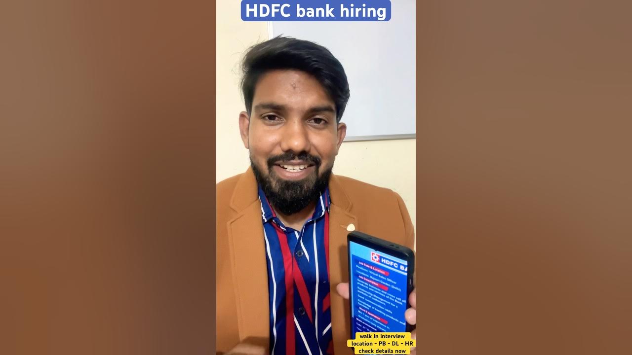 HDFC bank hiring virtual sales officer - salary 35k - walk in drive #careeradvisor24 #reels # ...