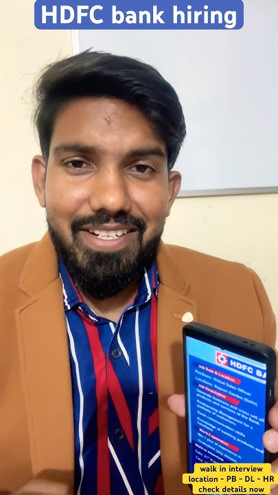 HDFC bank hiring virtual sales officer - salary 35k - walk in drive #careeradvisor24 #reels # ...