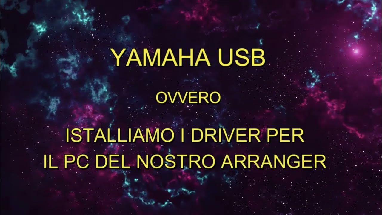 2° Installare i driver Yamaha USB per il PC - YouTube