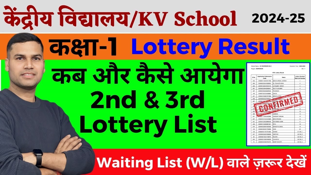 Second/Third Lottery List (W/L)/Kaise Dekhe/Result/Kendriya Vidyalaya ...