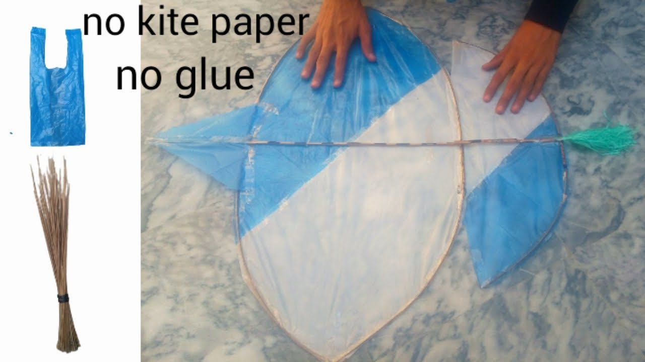How To Make Patang With Plastic Bag Plastic Bag Kite Making A Kite how-to-make-patang-with-plastic-bag-plastic-bag-kite-making-a-kite