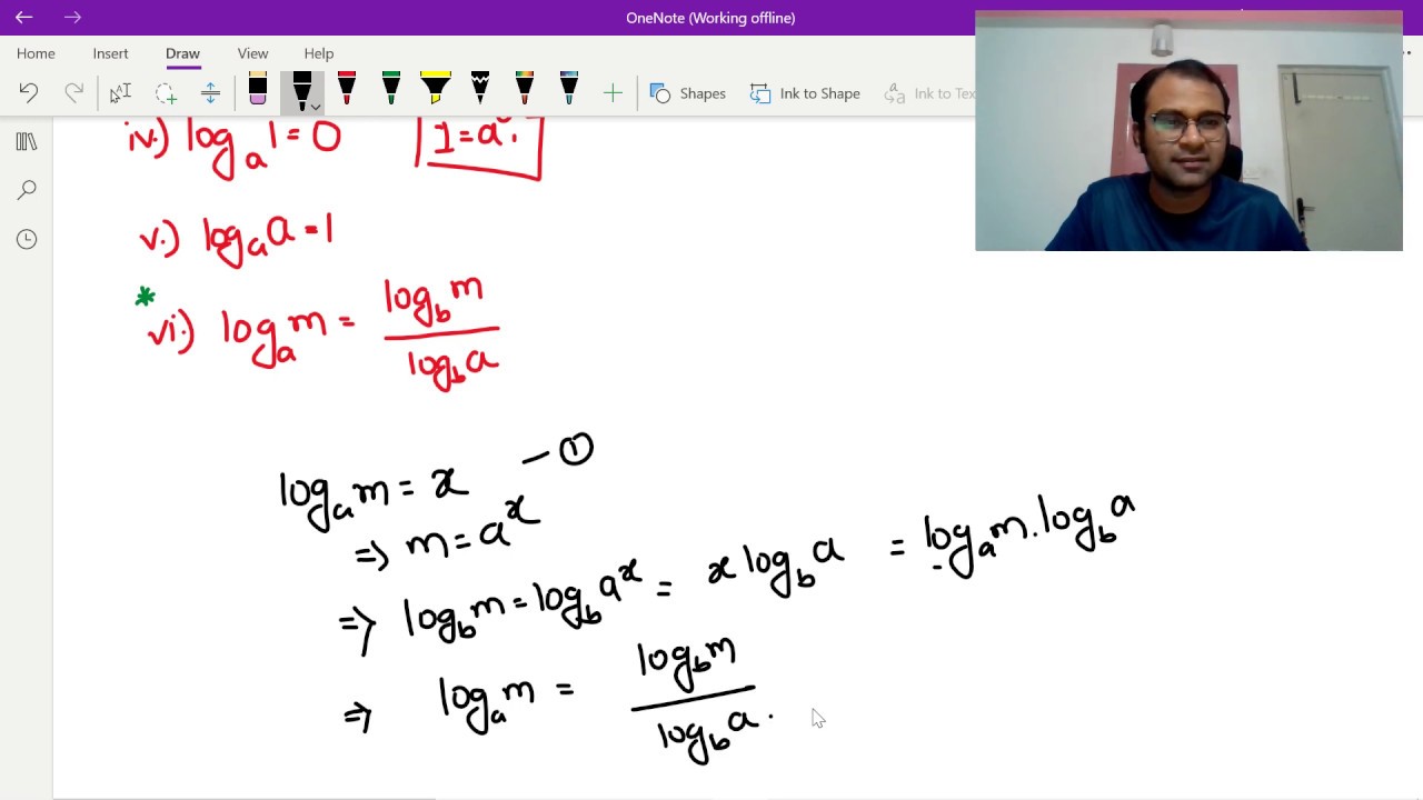 Logarithm 02 - Fundamental Laws of Logarithm - Proofs - YouTube