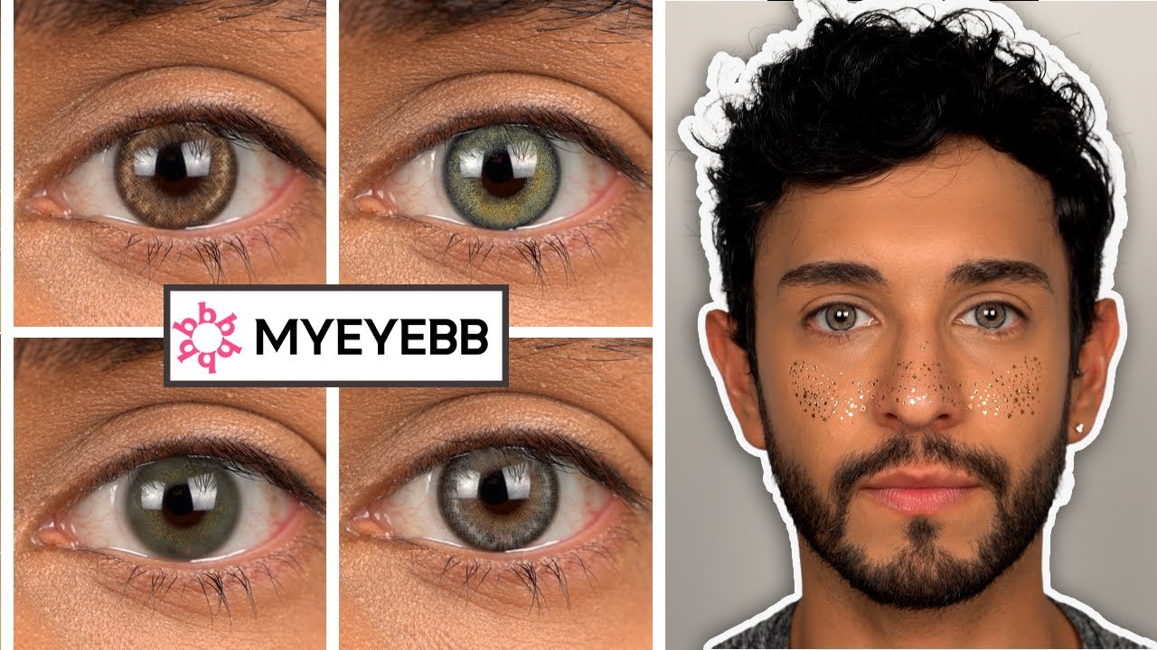 VIBRANT Contact Lenses by MYEYEBB | Glitter Freckle Face Mask! - YouTube