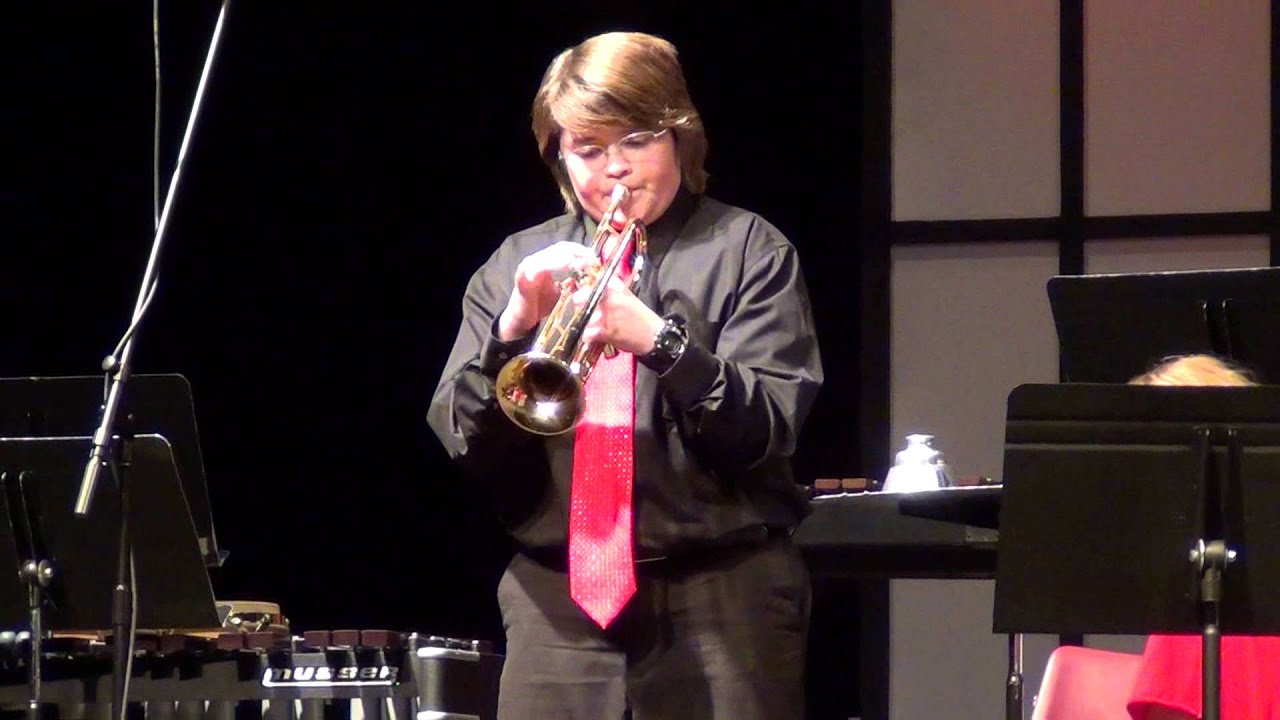Max Baker playing trumpet at CFS Christmas Concert (12/11) - YouTube