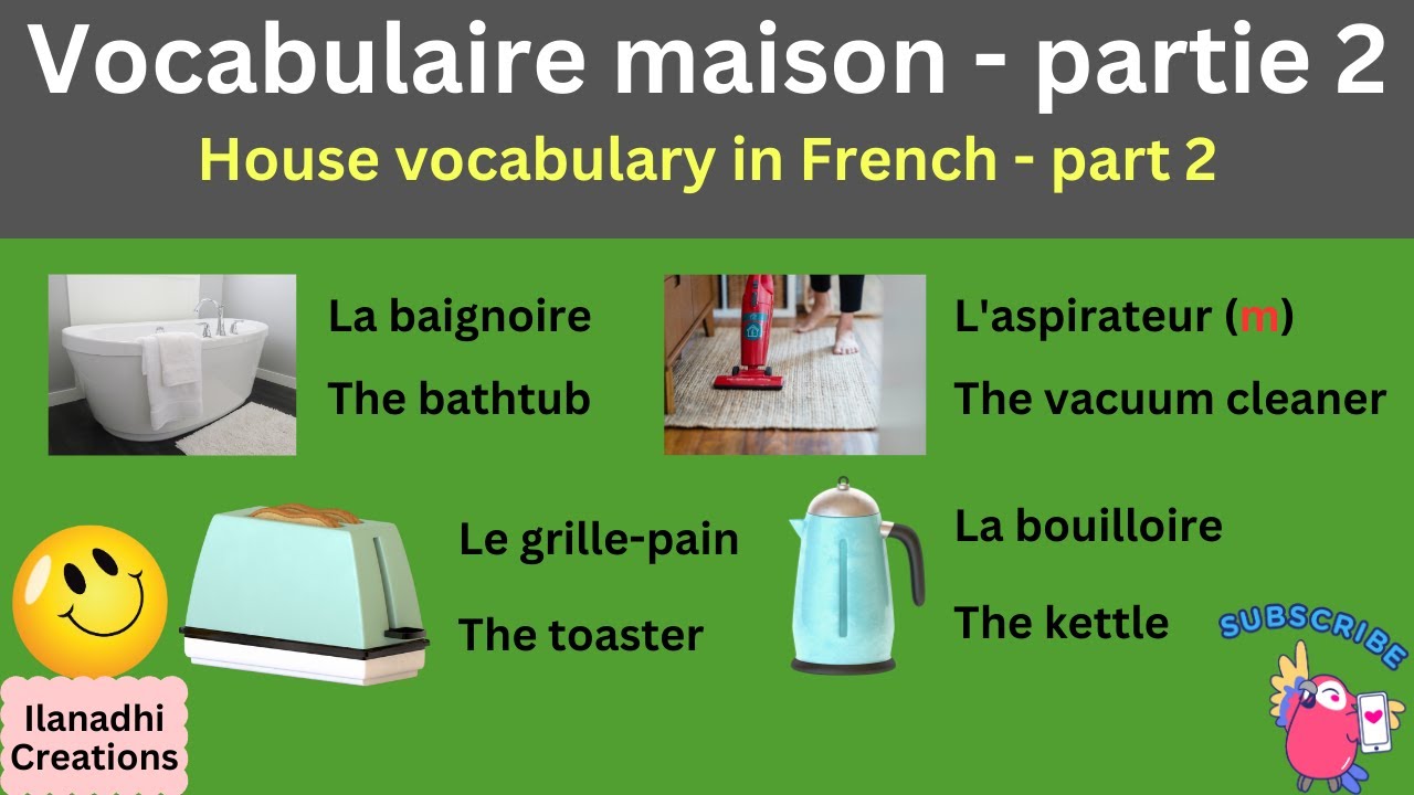 25 house vocabulary in french part 2 / 25 Vocabulaire maison partie 2 ...