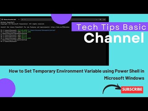How to Set Temporary Environment Variable using Power Shell in Microsoft Windows #shell #windows ...