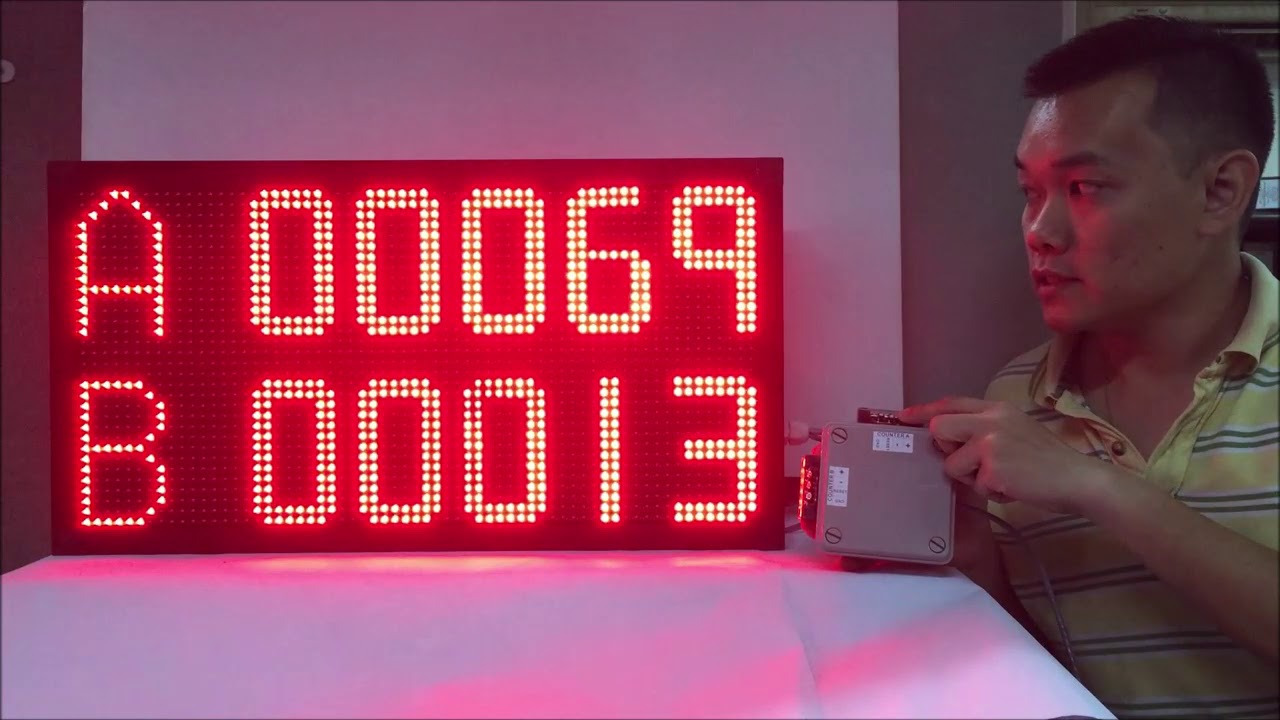 LED Digital Factory Production Counter Display | KPI Display ...