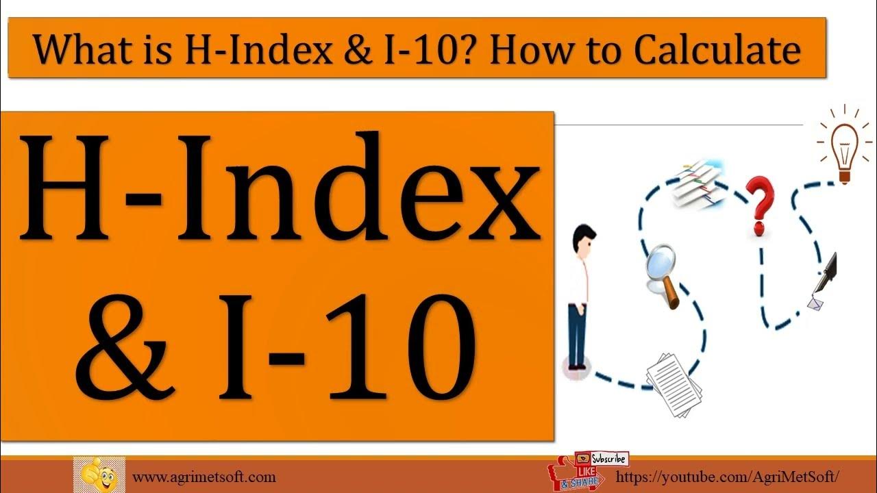 What is H Index and I10 Index How to Calculate H-Index and I10 Index - YouTube