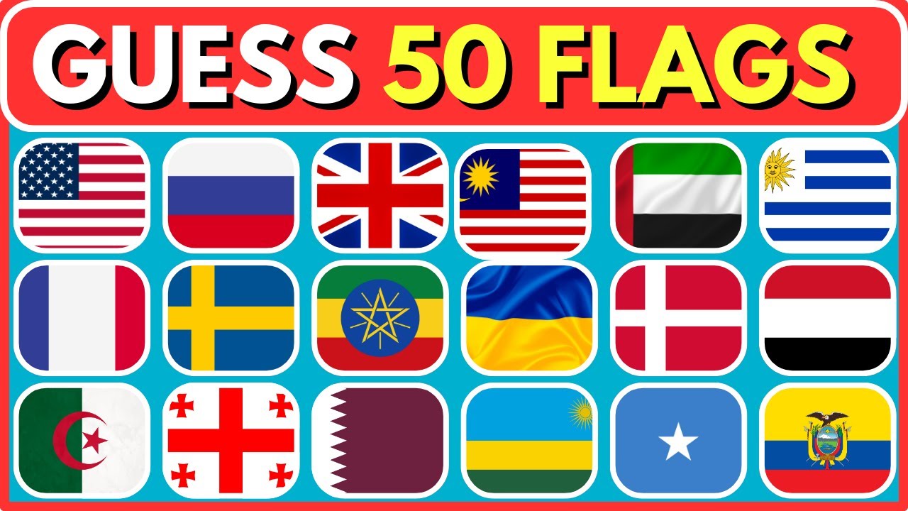 Guess the Country by the Flag Quiz | 50 Random Flags Part 2 - YouTube