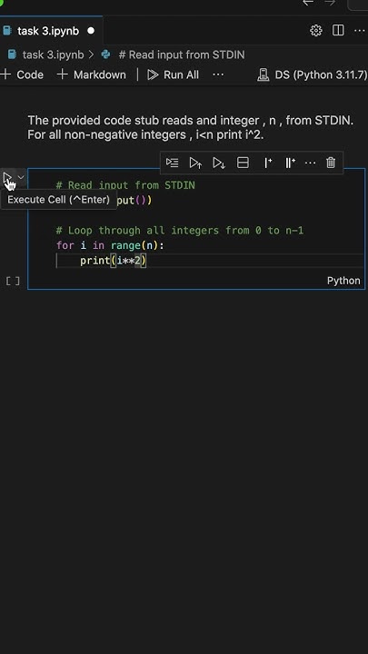 Squaring Numbers With Style A Python Loop Tutorial Coding Python Leetcode Hackerrank Youtube