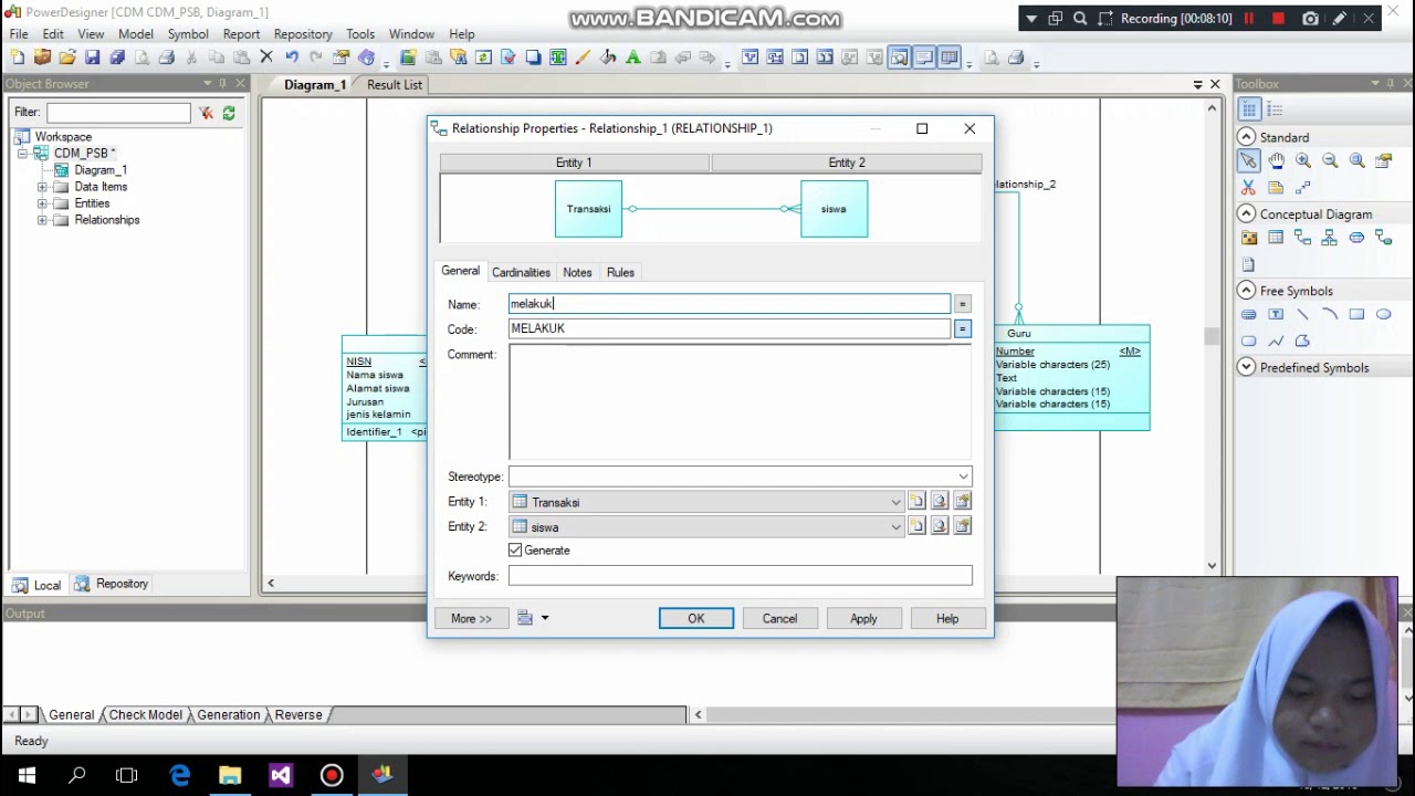 Cara Pembuatan CDM,PDM,genarete ke Database dan Mysql. - YouTube