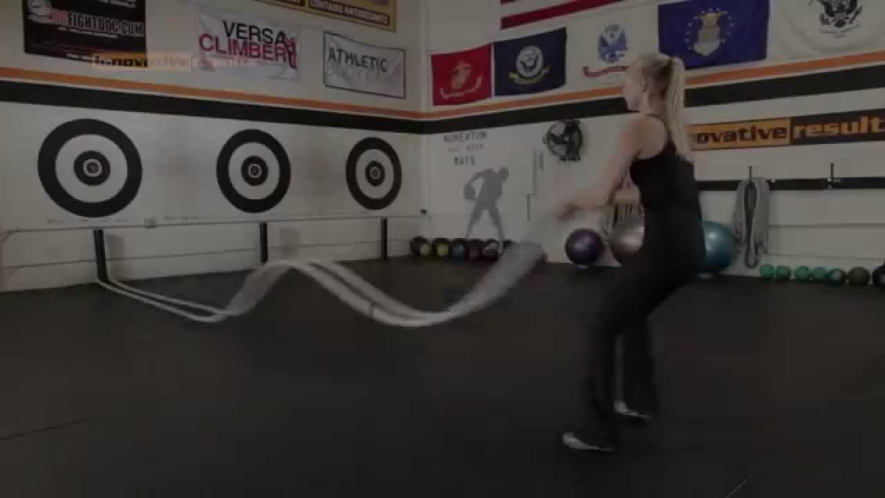 Battle Rope Exercise - Double Rope Vertical Waves - Stagecoaches - YouTube