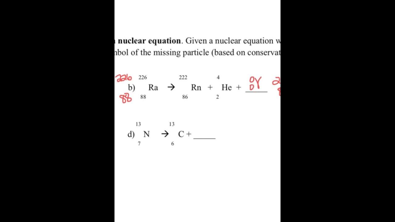 How to Find the Missing Particle in a Nuclear Reaction - YouTube