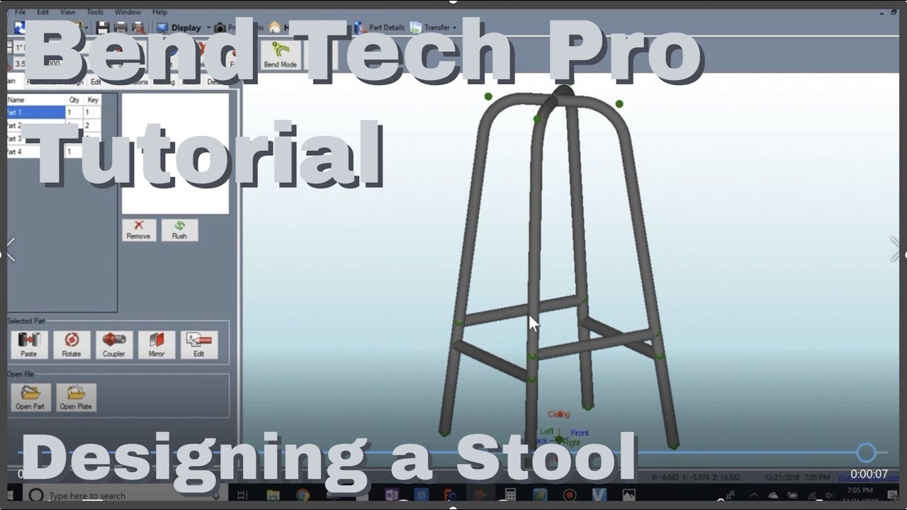 Bend Tech Tutorial, Designing a bar stool - YouTube