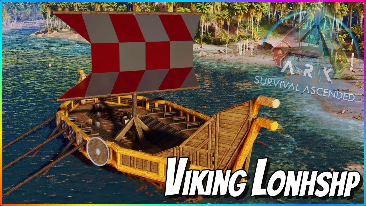 Building A Viking Longship Raft In Ark Survival Ascended! - YouTube