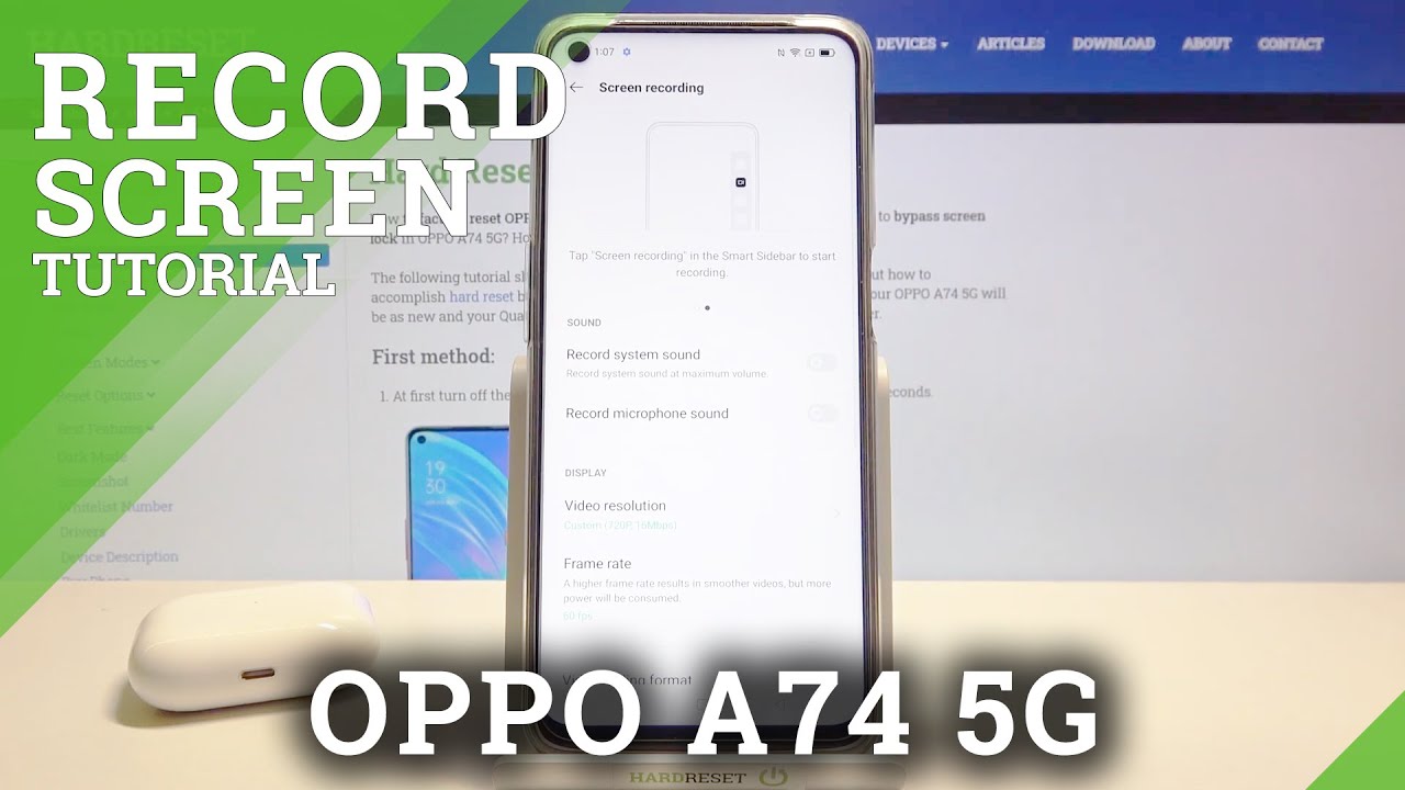 How to Change Sound Settings in Screen Recorder in OPPO A74 5G – Set Up ...