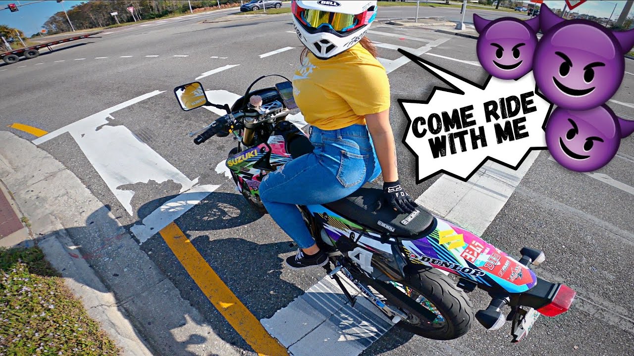 RIDING PASSENGER ON GIRLFRIENDS SUPERMOTO | BIKE UPDATE | Mr2Moto - YouTube