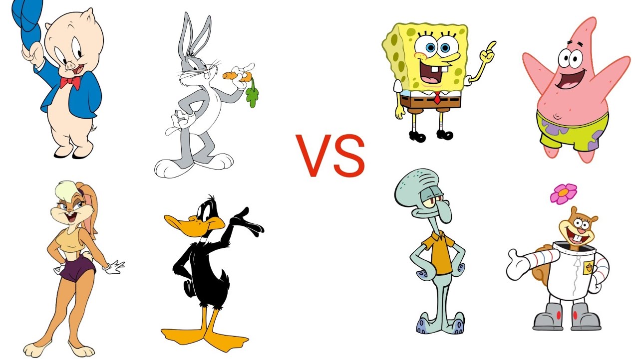 mugen bugs bunny/porky pig/daffy duck/Lola Bunny vs spongebob/patrick ...