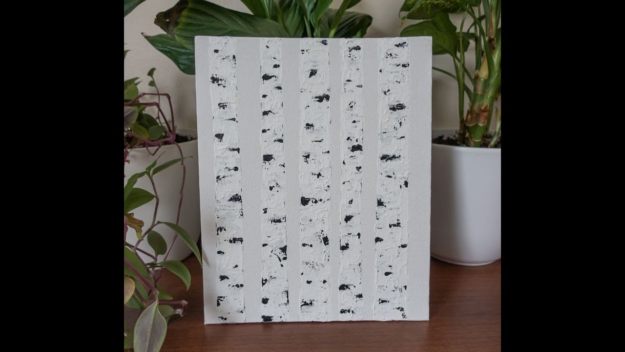 Easy acrylic birch trees painting tutorial | Koivut-akryylimaalaus ...