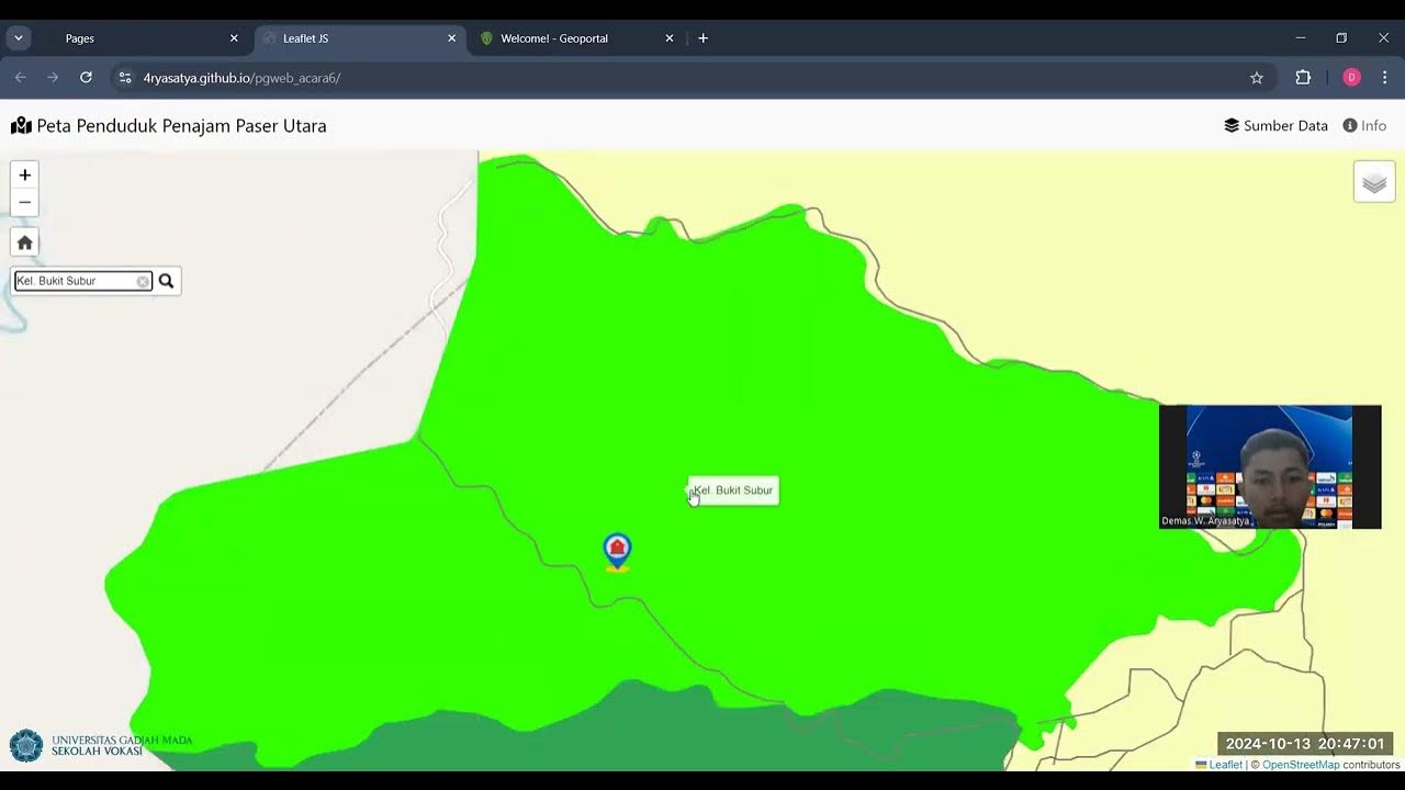 Praktikum Pemrograman Geospasial: Web Acara 6 | Leaflet.JS + Bootstrap - YouTube