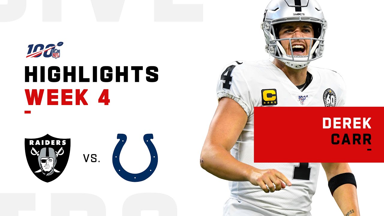 Derek Carr Highlights vs. Colts | NFL 2019 - YouTube