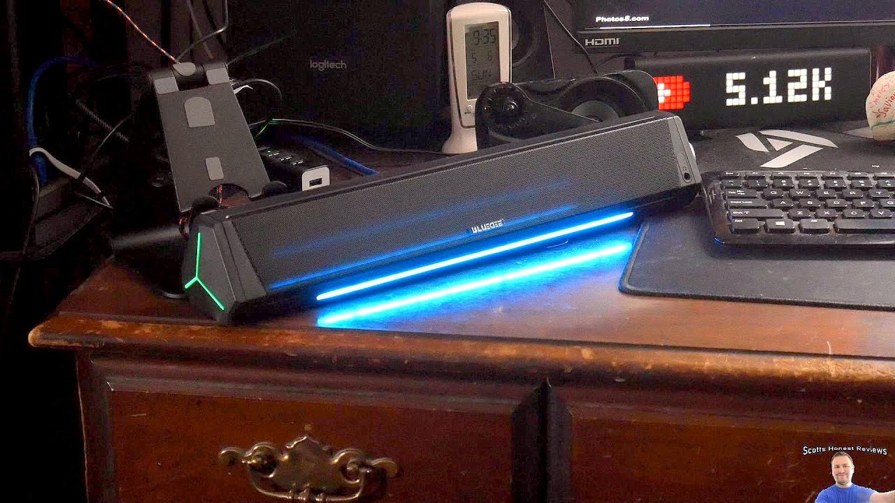 Dynamic RGB Computer Sound Bar Review: HiFi Stereo With Bluetooth - YouTube