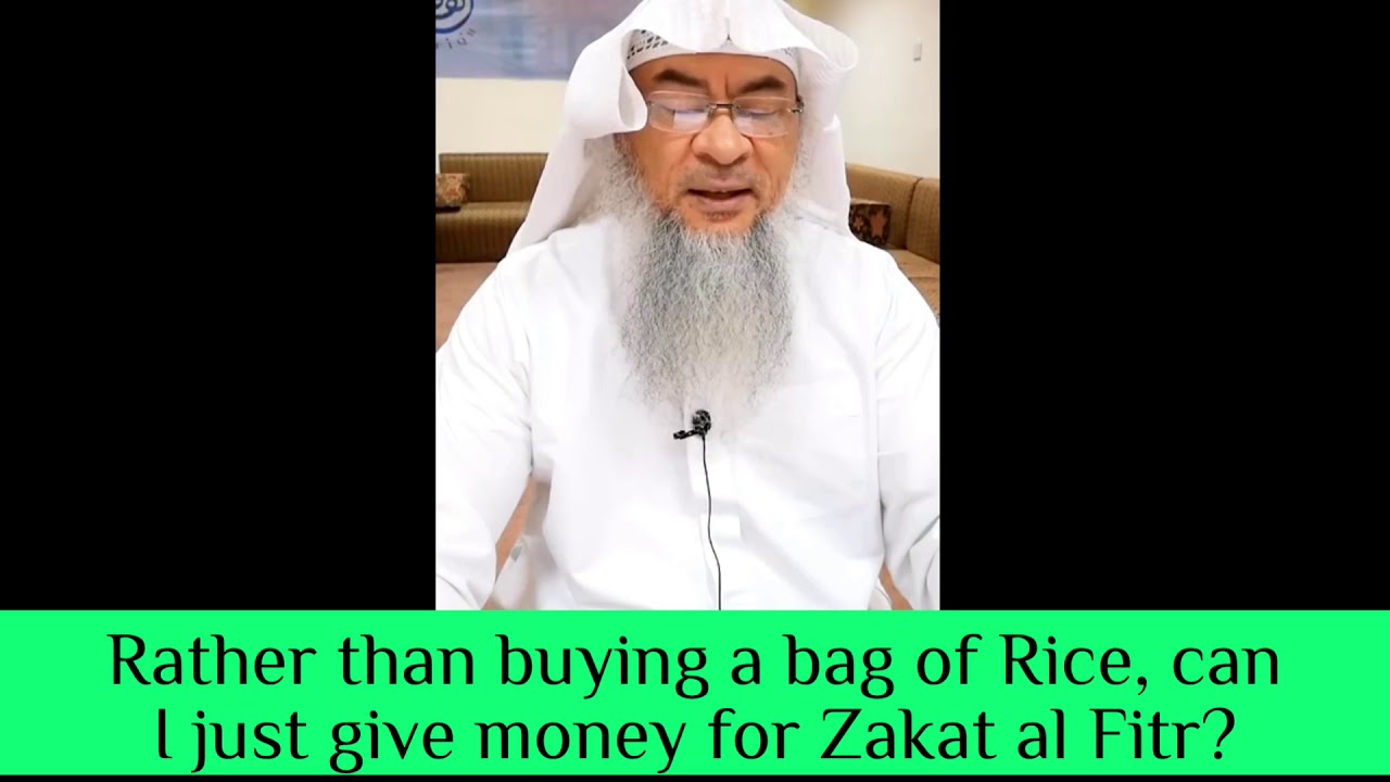 Rather than buying a bag of rice, can I just give money as zakat Al ...