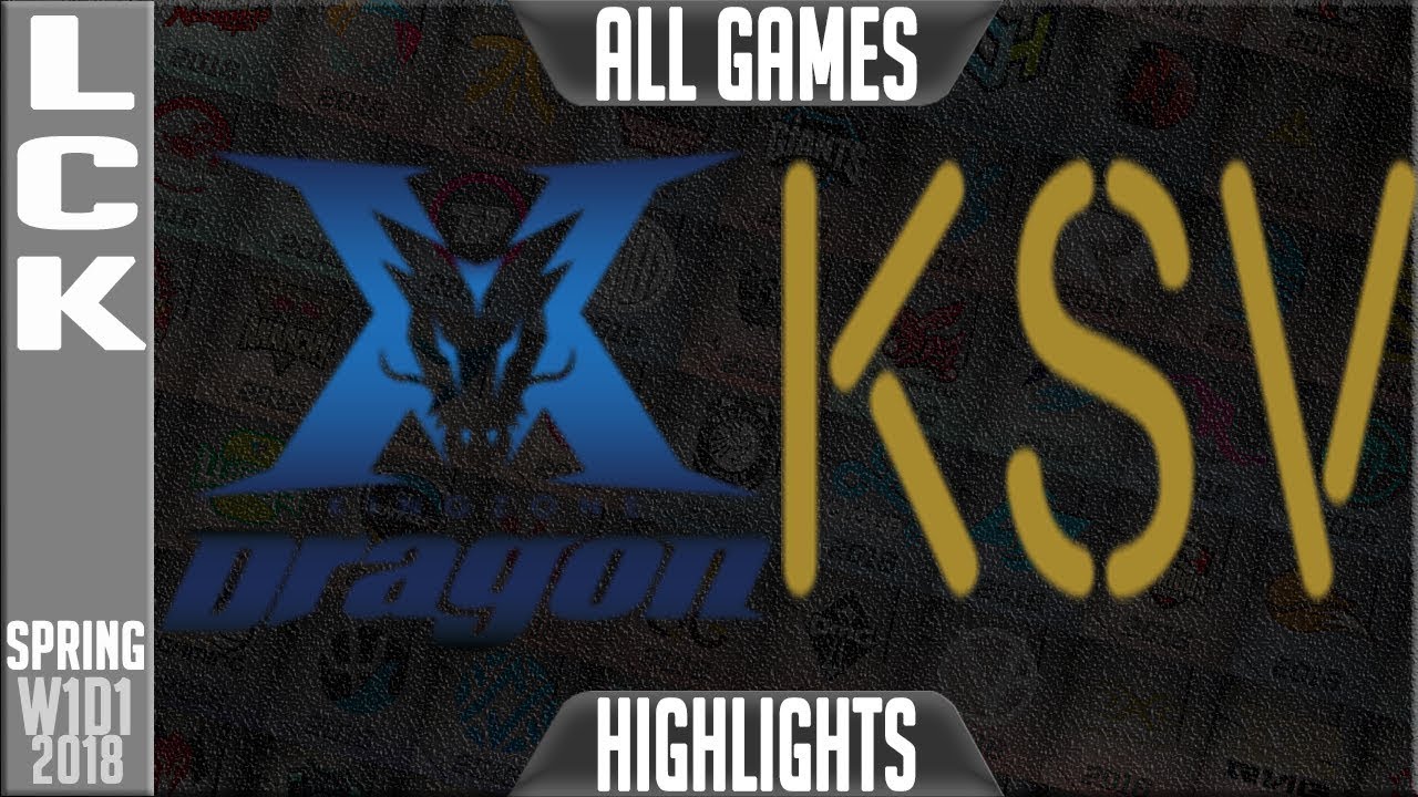 KZ vs KSV Highlights ALL GAMES | LCK Spring 2018 S8 W1D1 | King-Zone DragonX vs KSV - YouTube