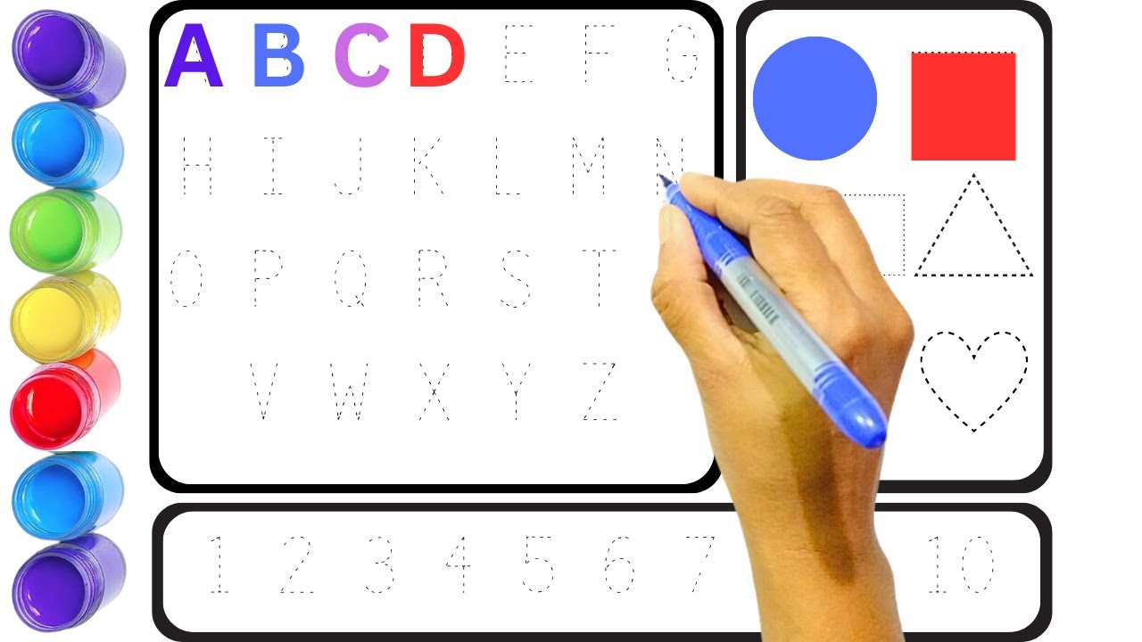 Exploring ABCD Alphabets, Numbers, and Shapes for Kids and Toddlers ...