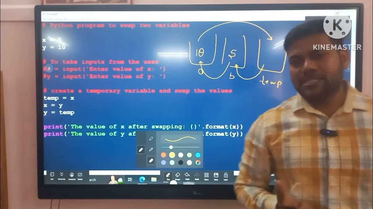 Swapping of Two Numbers in Python - YouTube