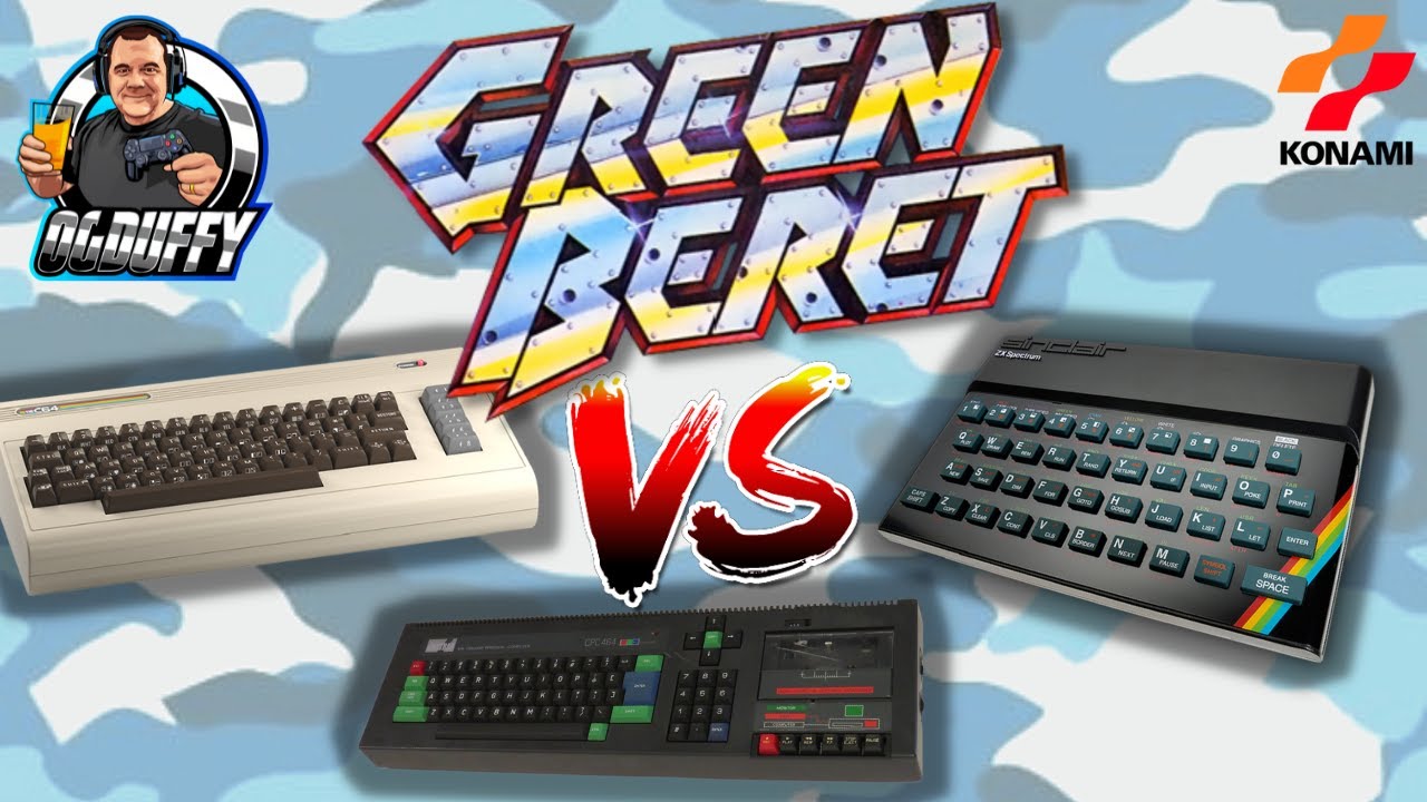 Sinclair Spectrum VS Commodore 64 VS Amstrad CPC GREEN BERET / RUSH N ...