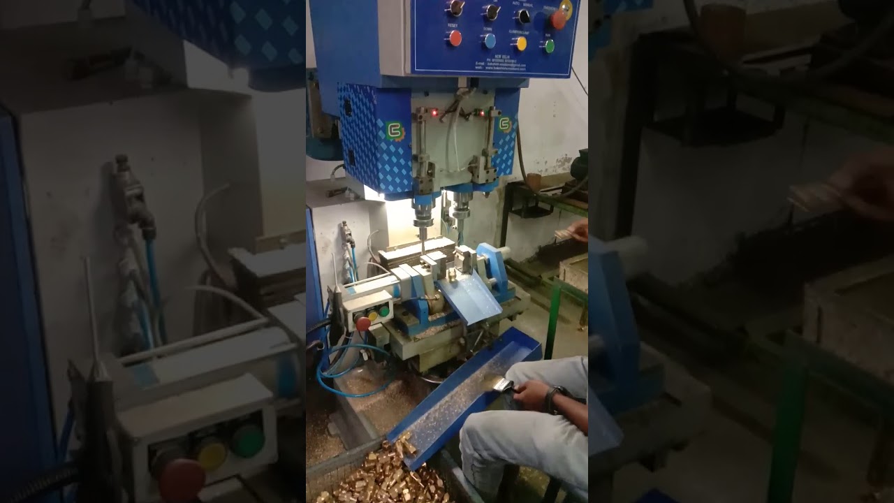 automatic drilling and tapping machine - YouTube