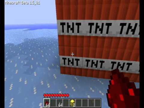 [Minecraft] Bombe nucléaire x2 sur glace - YouTube